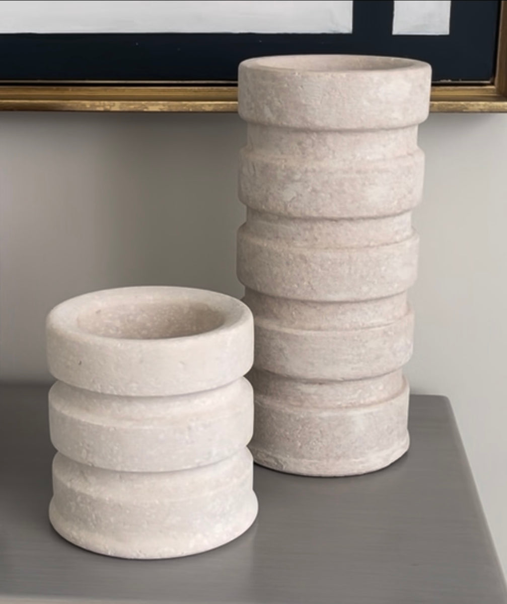 Two Set of Natural White Stone Planter | For Your Home | Brand New ...