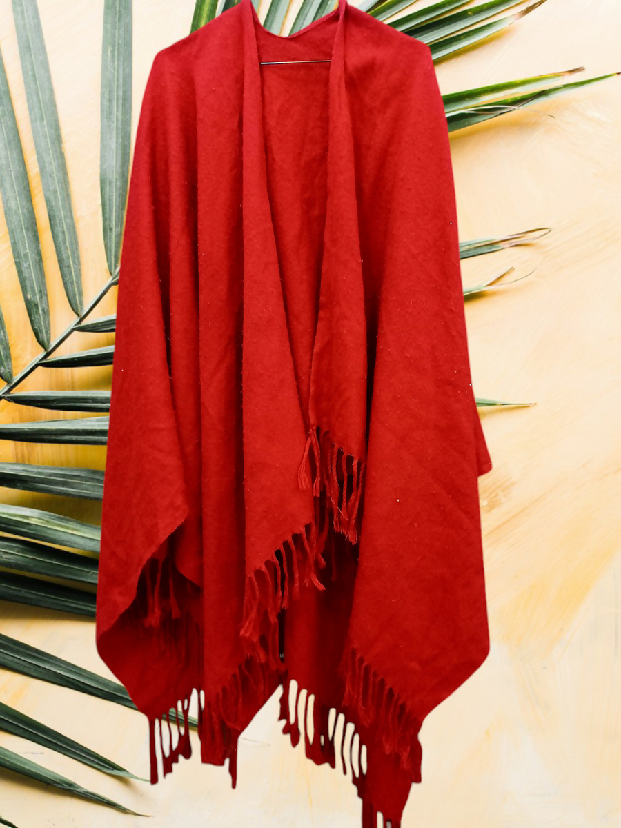 Deep Red Shawl | Women Accessories | Dupattas & Shawls | Large | Prelo ...