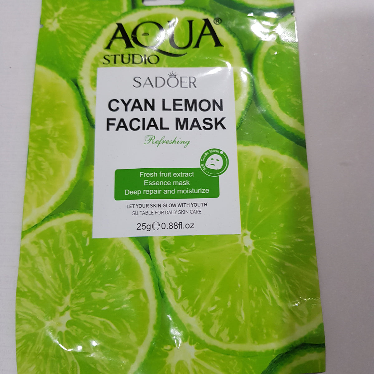CYAN LEMON SHEET FACIAL MASK AQUA STUDIO – Bechlo.pk
