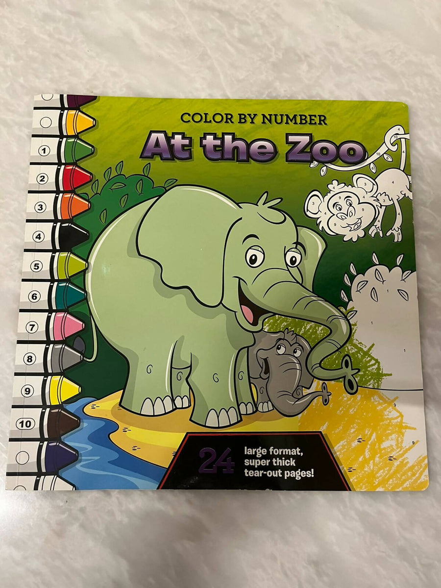 Color By Number At the Zoo Book | Books | Brand New – Bechlo.pk