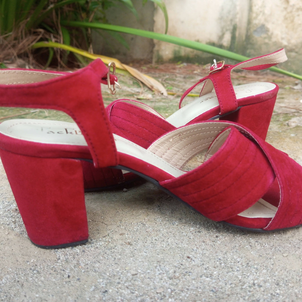 Black beiger | Maroon Red heels | Women Shoes | Size:38 | Preloved ...